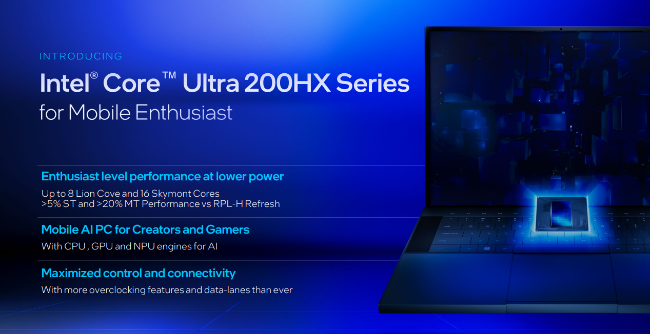 Показаны процессоры Intel Arrow Lake Hx для высокопроизводительных ноутбуков Notebookcheck