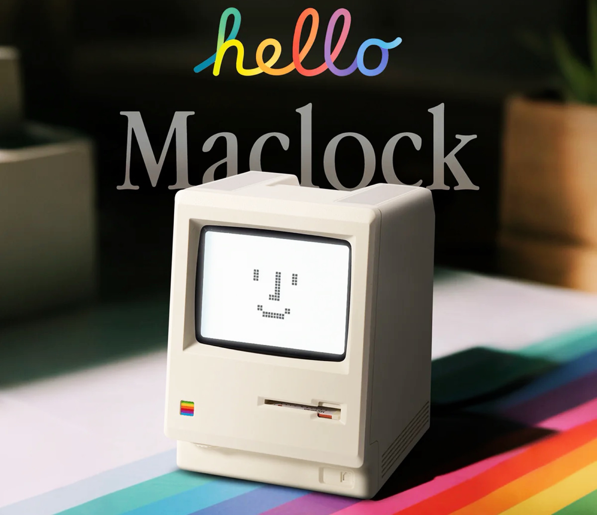 Maclock воссоздает Apple Macintosh Classic в виде цифровых часов и ...