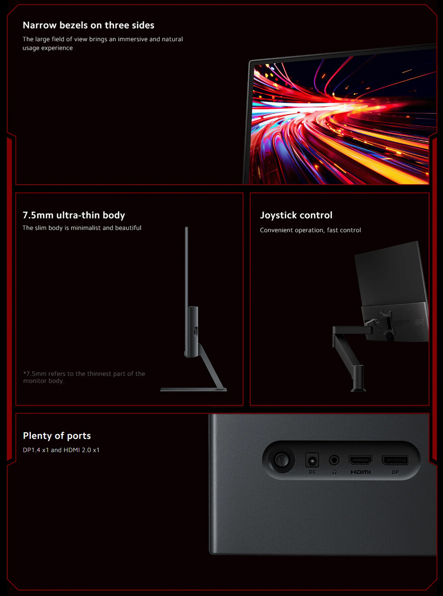 Недорогой игровой монитор Xiaomi G24i дебютирует на мировом рынке с ...