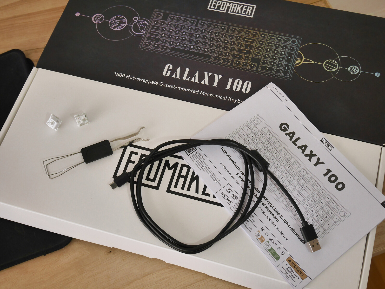 Беспроводная механическая клавиатура Epomaker Galaxy 100: Цифровой блок и автономность на уровне ...